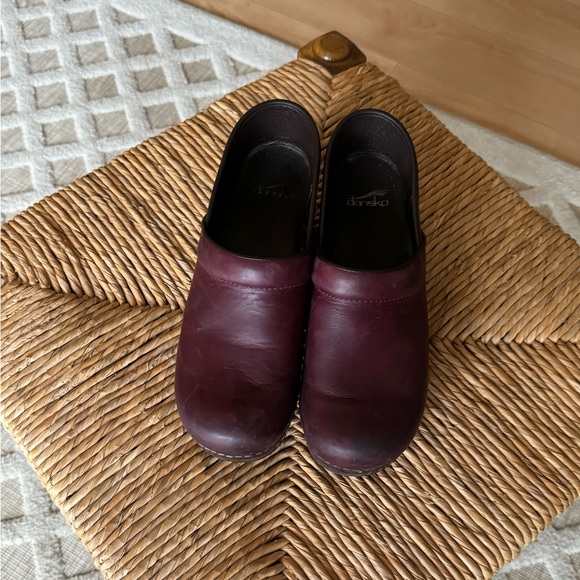 Dansko | Shoes | Dansko Maroon Red Leather Professional Clogs Size Eu ...